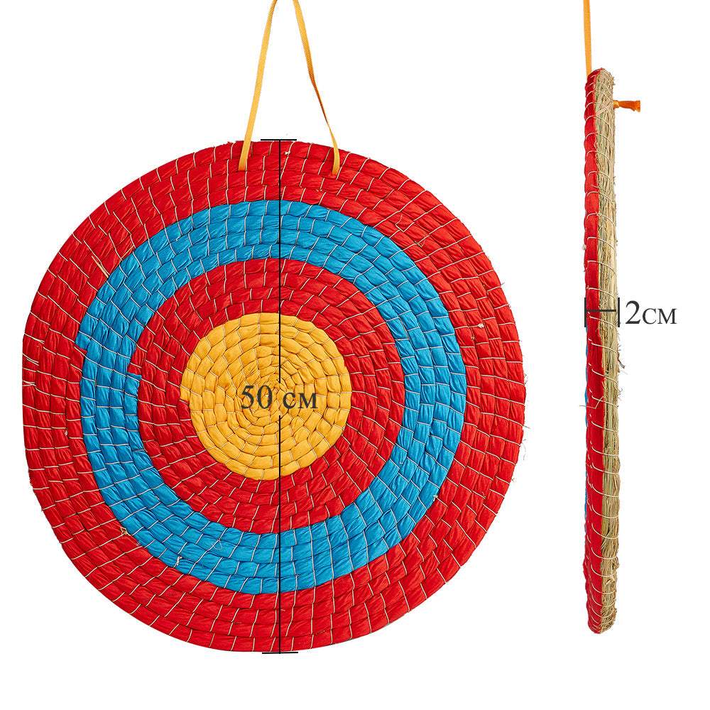 20" Archery Round Straw Grass Target 1 Layer Bow and Arrow Shooting Ta ...
